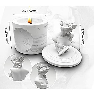 Scented Candle Decorative Soy Candle with Musical Greek Goddess Statue Lids for Home Decor Meditation Jar Candle Gifts for Women Mothers Day Candle 1PC