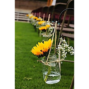 Laelfe 6PCS Artificial Sunflower Flowers Long Stem Silk Fake Sunflowers Decoration for Outdoor Home Wedding Birthday Party Single Bulk Yellow Decor(Dark Center)
