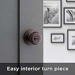 Kwikset Juno Entry Knob featuring SmartKey® in Venetian Bronze - 97402-737