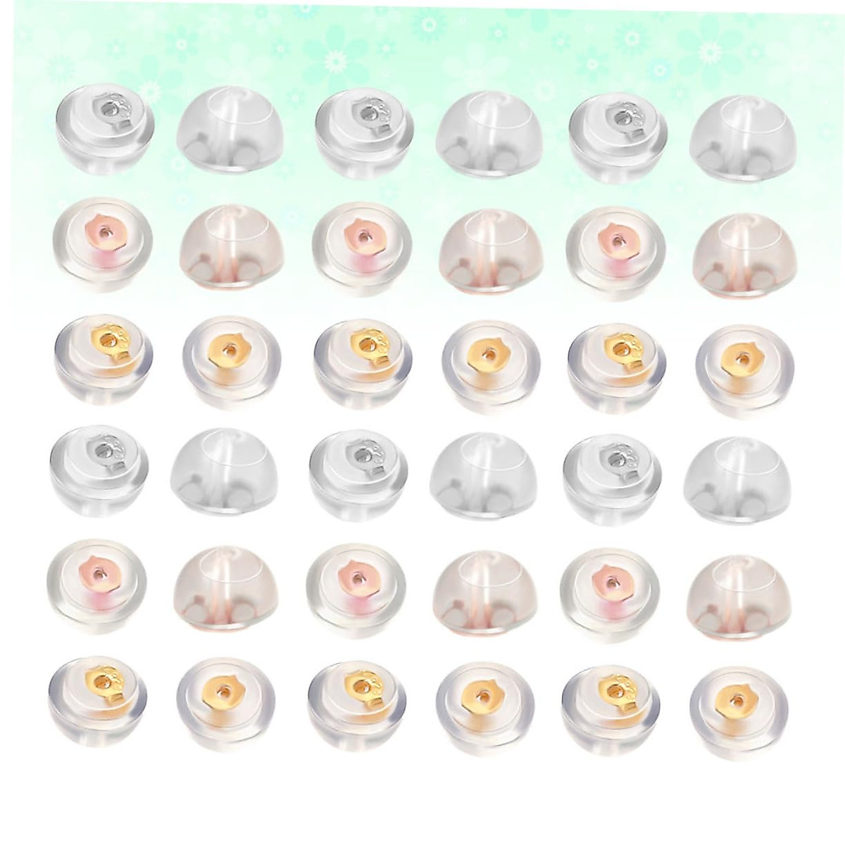 TEHAUX 30 Pair Pierced Earring Backs Clear Earrings Earring Stopper Jewelry Accessories Earring Accessories Silicone Earplugs Earrings Accessories Material Replace 18k Shield