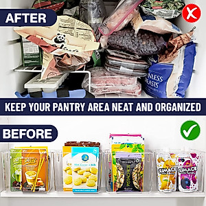 Clear Plastic Storage Bins With Lids, Perfect for Kitchen Organization or Pantry Organization and Storage, Fridge Organizer Plastic Bins, Pantry Organization and Storage Bins, Cabinet Organizers