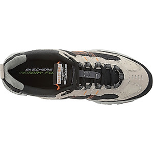 Skechers Sport Men's Vigor 2.0 Trait Memory Foam Sneaker, Taupe/Black, 10.5 XW US