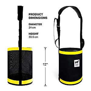 Gigco21 Horse Feed Bag with Bucket Strap, Made of Heavy Duty Nylon Mesh and 1680D Oxford Fabrics, Spill-Proof Design, Reinforced at Bottom with Webbing Strap. Comfort Neck and Nose Pad.