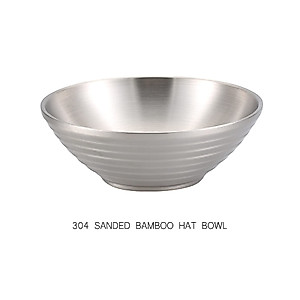 Cakina Placement Mats for Dining Table Round Ramen Bowls Stainless Steel Serving Bowls Insulated Bowls for Ramen Metal Bowls Double Walled Soup Bowl Dinner Table Set for 6 (A, A)