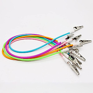 Surewheels 5-Piece Dental Bib Clip Holder Set - Colorful Silicone Clips for Adult, Kids, Baby, Napkins, and Masks