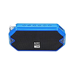 Altec Lansing HydraMini Wireless Bluetooth Speaker, IP67 Waterproof USB C Rechargeable Battery with 6 Hours Playtime, Compact, Shockproof, Snowproof, Everything Proof (Royal Blue)
