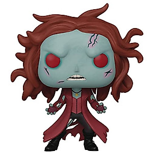POP Marvel: What If? - Zombie Scarlet Witch Funko Pop! Vinyl Figure (Bundled with Compatible Pop Box Protector Case), Multicolored, 3.75 inches