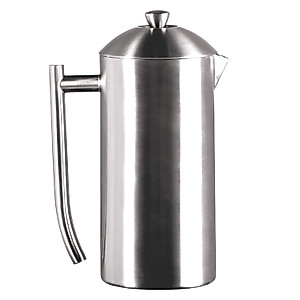 Frieling Double-Walled Stainless-Steel French Press Coffee Maker, Brushed, 23 Ounces
