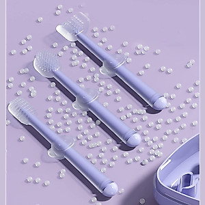 360 Degree Dog and Dat Toothbrush with Tongue Cleaner, Pet Silicone Toothbrush and Cat Toothbrush Kit, Comes with a Storage Cup, Suitable for Small and Medium-Sized Dogs, Cats, Ferrets, and Dutch Pigs