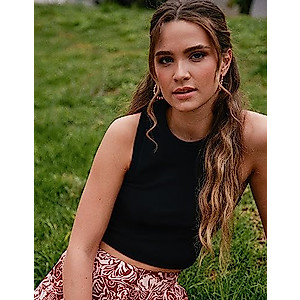 Sports Bras with Removable Padded Medium Support Yoga Tank Tops Gym Running Workout Tops for Women Black L