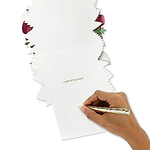 Hallmark Signature Paper Craft Flowers Displayable Bouquet Anniversary Card, Valentines Day Card, Love Card (I Love You)