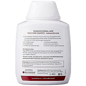 B'IOTA Botanicals Herbal Care Experts Daily Care Shampoo For Normal/Dry Thinning Hair 10.1 oz ( Pack of 2)