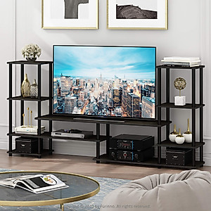 FURINNO Turn-N-Tube Grand Entertainment Center, Espresso/Black