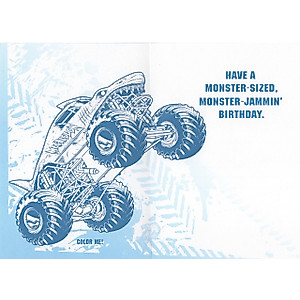 Today and Always by American Greetings Monster Jam Happy 6th Sixth Birthday (Age 6) Coloring Card Featuring Megalodon - Have a Monster-Sized Monster-Jammin' Birthday