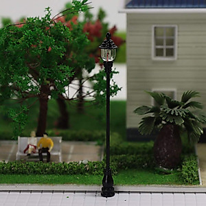 Evemodel LQS21 10PCS Model Railroad Train Lamp Posts Led 6.6cm or 2.6inch Street Light Lamps OO / HO Scale