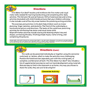 Super Duper Publications | Fine Motor Fun Deck | Hand Exercises and Prewriting Skills Flash Cards | Educational Learning Materials for Children