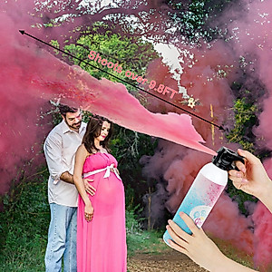 Workkeep Gender Reveal Fire Extinguisher Color Blasters: 2 Pcs Pink Blaster Only for Baby Girl with Pink Smoke Suitable for Gender Reveal Party (Pink)