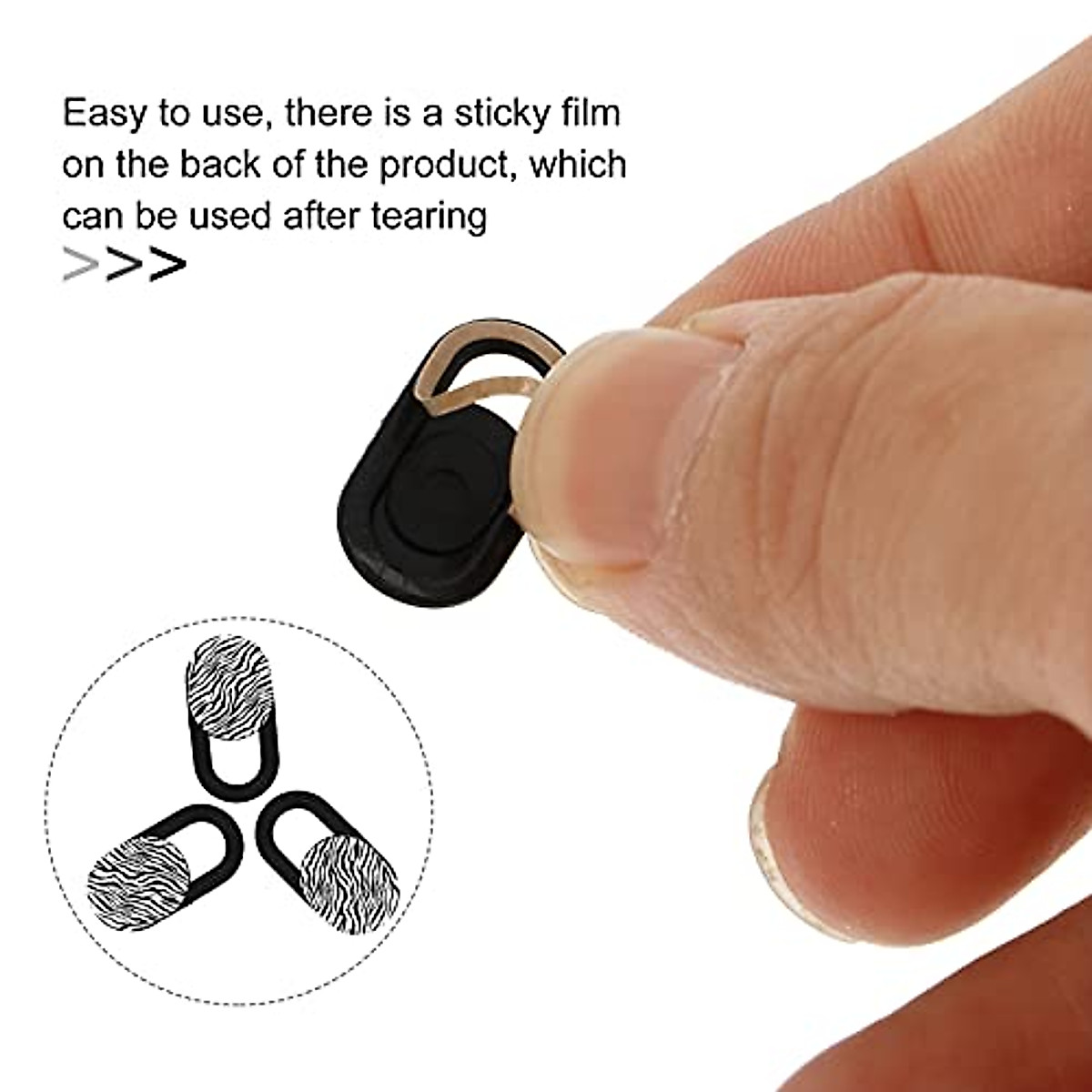 OSALADI Computer Camera Computer Camera Computer Stickers 3pcs Webcam Cover Slide Laptop Camera Cover Slide Blocker for Computer Tablets Black Slides Computer Stickers Computer Stickers