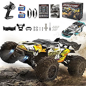 FUUY Brushless Fast RC Cars for Adults Remote Control Car Boys 8-12 1:16 Max 45mph 72KMH with Two Batteries RTR Off Road Hobby Drift Waterproof High Speed RC Truck Electric R/C Vehicle RC Buggy Kids
