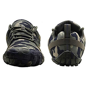 Barefoot Shoes Men Workout Gym Cross Training Five Fingers Minimalist Running Zero Drop Indoor Strength Weight Spin Wide Width Toe Box Camouflage Size 11 Camo Green