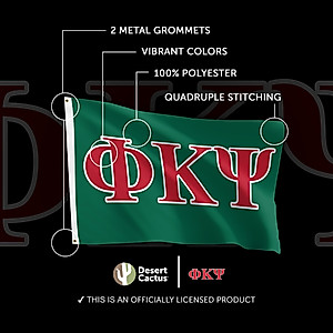 Desert Cactus Phi Kappa Psi Flag letter Fraternity Greek Banner Large 3x5 feet Sign Decor Phi Psi