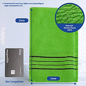 FOUBA Asian Exfoliating Bath Washcloth (Large Green - 4 pcs)