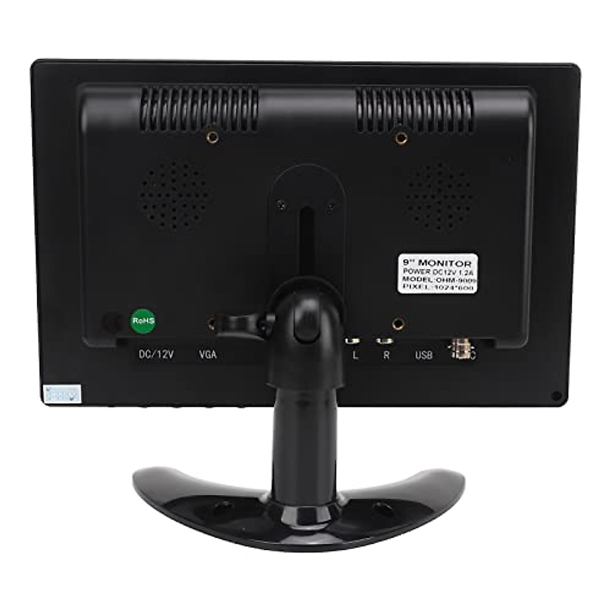 Computer Monitor, TFT LCD Gaming Display Screen Easy Installation 9in for Laptop (US Plug)