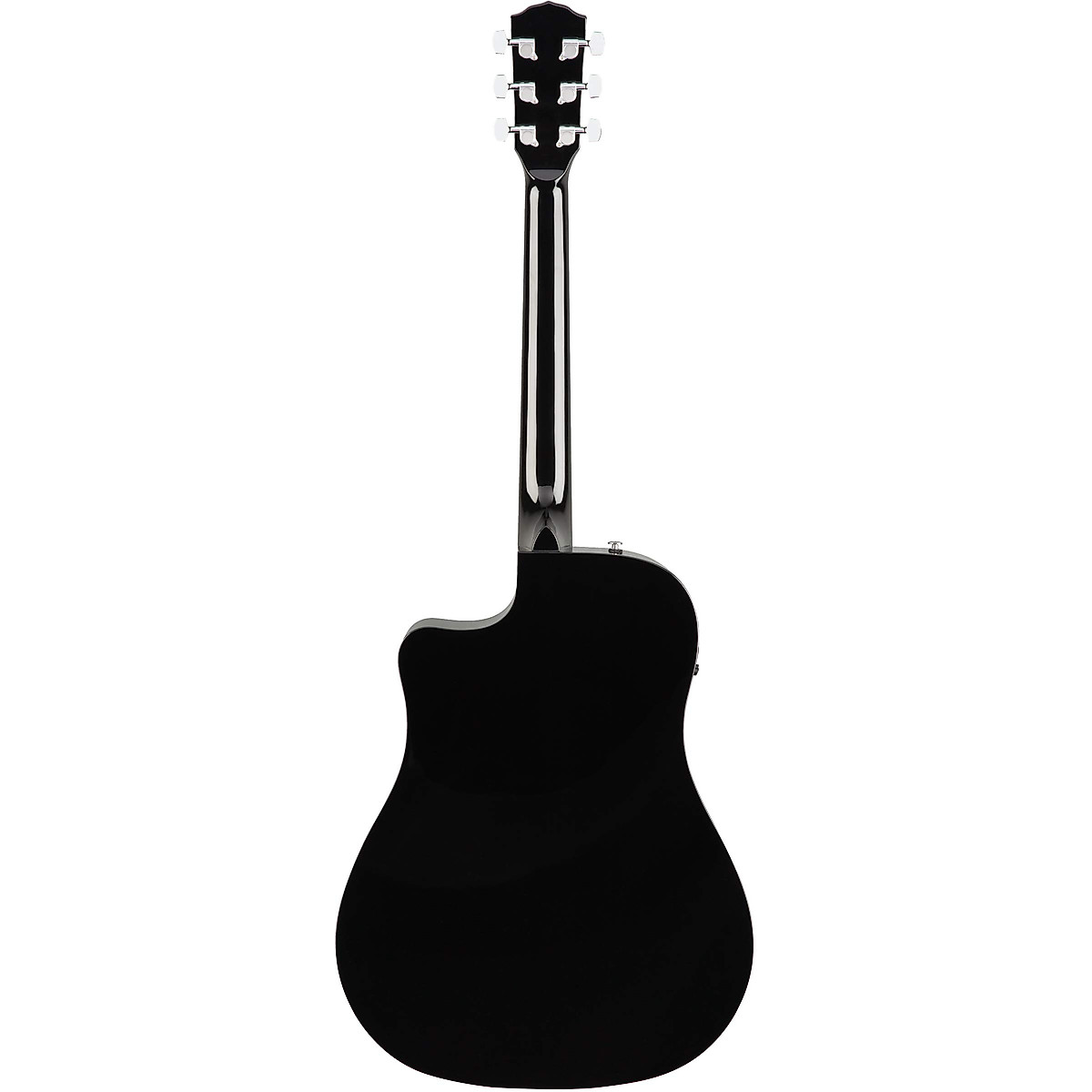 Fender CD-60SCE Solid Top Dreadnought Acoustic-Electric Guitar - Black Bundle with Hard Case, Instrument Cable, Tuner, Strap, Strings, Picks, and Austin Bazaar Instructional DVD