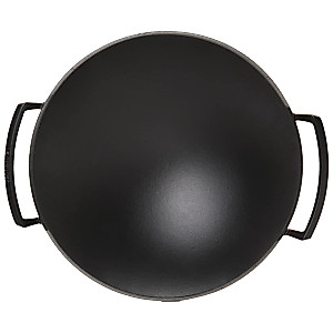 Le Creuset Enameled Cast-Iron 14-1/4-Inch Wok with Glass Lid, Cobalt Blue