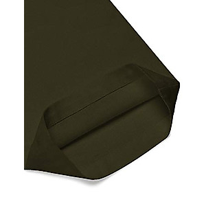 COOFANDY Men's Casual Pants Elastic Waist Lightweight Stretchy Waistband Pants Army Green