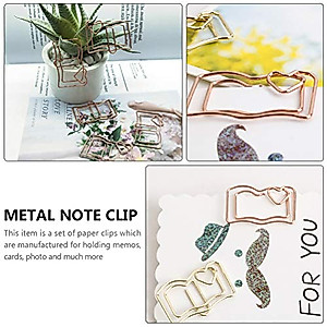 Paper Clips Bookmark 60pcs Metal Book Marks Book Shaped Paper Clip Journaling Paper Clips Paper Clamp Note Clips for Document Organizing Office Supplies