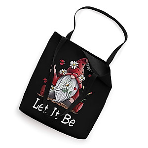 Hippie Let It Be Gnome Tote Bag