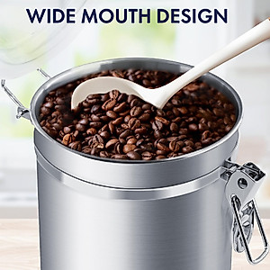 ENLOY 4-Piece Stainless Steel Airtight Food Storage Canister Set with Clear Lid, Canister Sets for Kitchen Counter for Sugar, Flour, Tea, Candy, Cookie, Spice, 28/32/38/65 oz