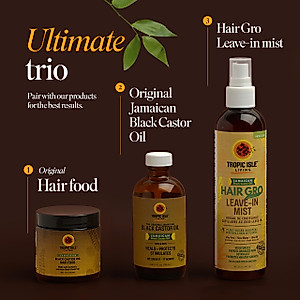 All Natural Black Castor Oil Hair Food | moisturize, thicken, strengthen & increase hair growth | Traditional Handmade Jamaican Black Castor Oil | Strong hair roots, scalp & hair growth - 4oz