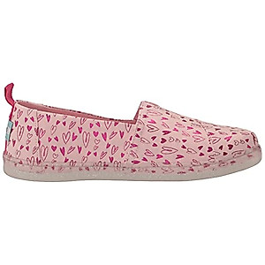 TOMS Girls Alpargata Loafer Flat, Pastel Pink, 2 Big Kid