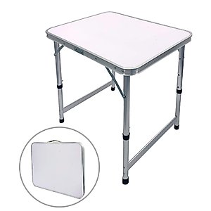 Camp Field Aluminum Folding Small Picnic Table, Adjustable Height Lightweight Portable Camping Table for Picnic Beach Outdoor Indoor (Medium)