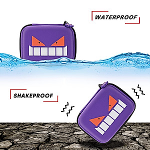 RHCOM Carrying case Compatible with PM Cards, Gifts for Boys, Cards Storage Box fits Yugioh, Magic MTG Cards and PM, Holds 500 Cards(Purple)