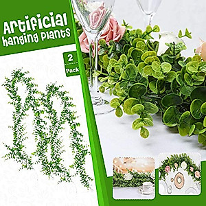 Vines with Flowers, Vines Decor, Ivy Garland, Artificial Plants Greenery Vine for Bedroom Vine Trellis Classroom Balcony Decor (B 2 Pack)
