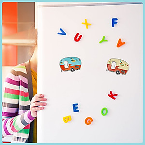 Bottle Openers Magnetic with Fridge Magnet Sticker Refrigerator Magnet Beer Bottle Openers, RV Caravan Camper Bottle Openers for Indoor Outdoor Picnic Home Kitchen Tools (Blue, Yellow,2 Pieces)