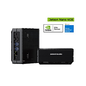 Seeed studio NVIDIA Jetson Nano Edge AI Device - reComputer J1010 Kit, Aluminium Case, Pre-Installed Jetpack System. Mini PC with 0.5 TFLOPs (FP16), Power Supply NOT Included