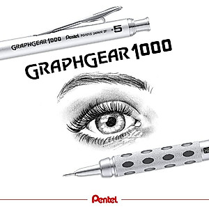 Pentel GraphGear 1000 Automatic Drafting Pencil - Metal Mechanical Pencils 0.5 and 0.7mm with Refill Leads