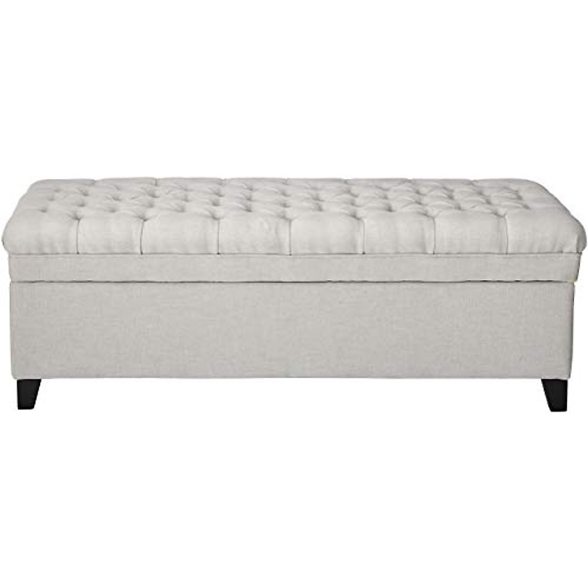 Christopher Knight Home Juliana Fabric Storage Ottoman, Light Gray