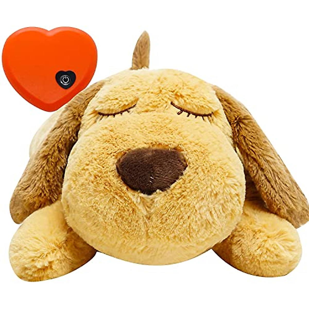 HonourHope Dog Heartbeat Toy for Anxiety Relief, Dog Soft Plush Toy Pet Calming Puppy Behavioral Training Aid Toy Pet Companion Pillow for Puppy Dog Cat Kitty Pets - Bear Box