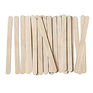 [200 Count] 4.5 Inch Wooden Multi-Purpose Popsicle Sticks for Crafts, ICES, Ice Cream, Wax, Waxing, Tongue Depressor Wood Sticks