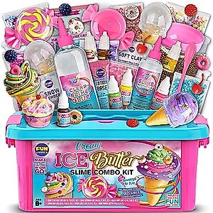 Gift Butter Slime Kit for Girls 10-12, FunKidz Ice Cream Fluffy Slime Making Kit Ages 8-12 Kids Slime Toys Ideal Birthday Party Present