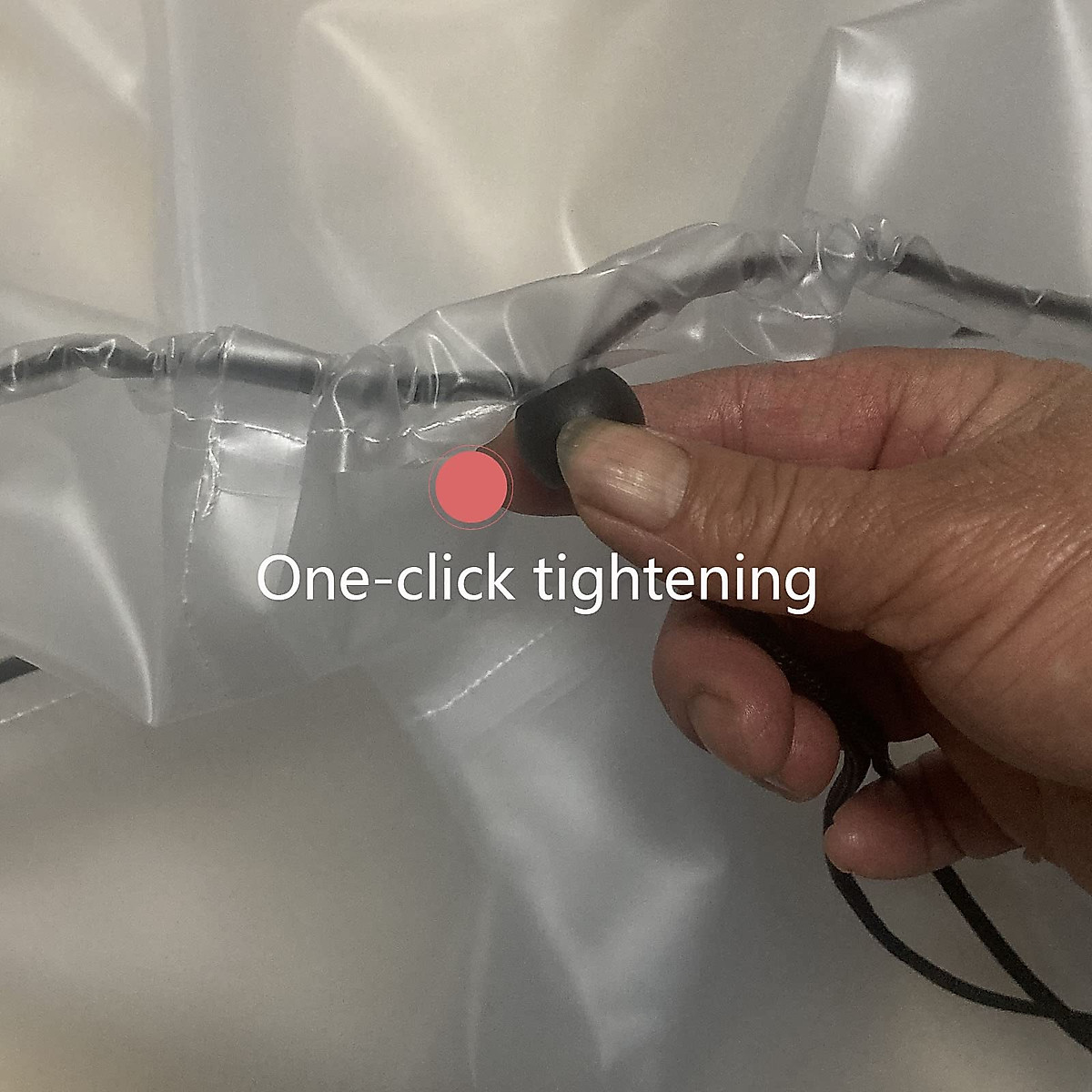 HHMAX Clear Patio Furniture Cover- Waterproof UV Resistant Rectangle PVC Fabric for Outdoor Garden Table and Chairs Dining Set Tarpaulin Sheet with Hem Cord, 43 Sizes