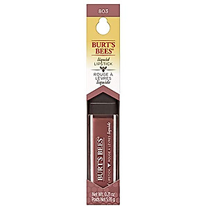 Burt's Bees 100% Natural Glossy Liquid Lipstick, Tidal Taupe, 1 Tube