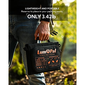 Foldable Solar Panel, LUMOPAL 60W Portable Folding Solar Charger Kit with USB-C PD60W 5V USB-A QC3.0 DC18-20V Ports,IP65 Waterproof for RVCamping Backpacking Compatible with Phone Tablet Power Station