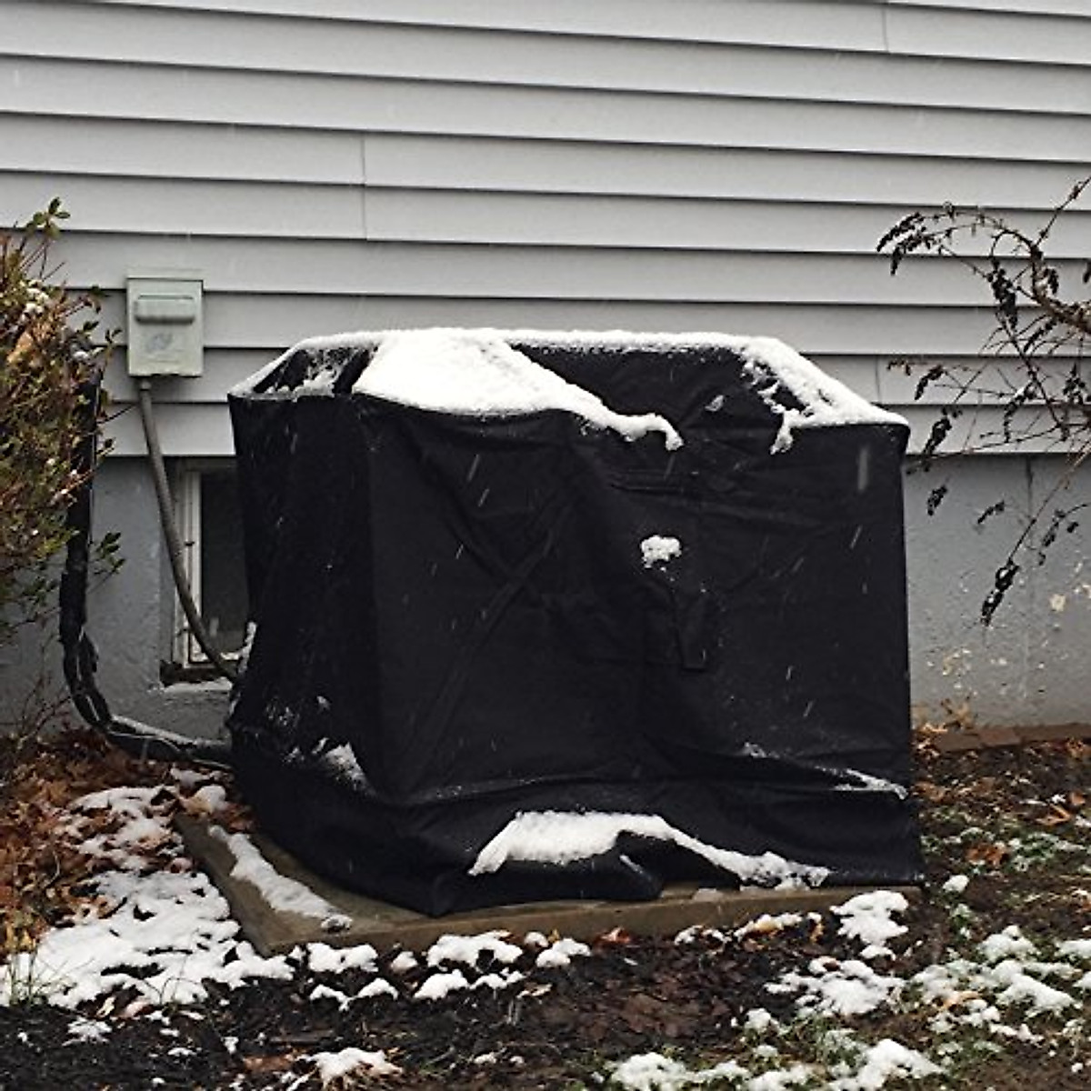 AnyWeather Central Air Conditioner Full Outdoor Cover, Black