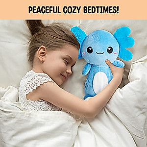 Axolotl Microwavable Unscented Heating Pad for Women and Kids- Cute Soft Cozy Pillow Plush Heatable Warm Stuffed Animals - Kawaii Hot and Cold Plushie Food Toy - Axolotl Gifts for Girls and Boys